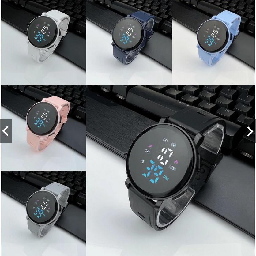 Jual [GB] JAM TANGAN WANITA PRIA DIGITAL RUBBER BULAT LED WATCH GROSIR ...