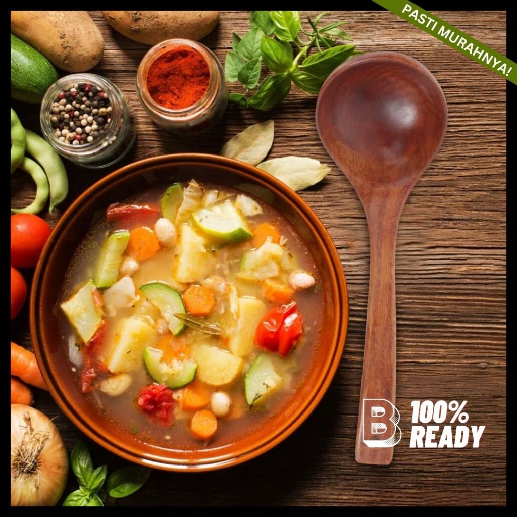 Jual Sendok Sayur Sup Kayu Aesthetic Irus Centong / Sendok Sayur ...