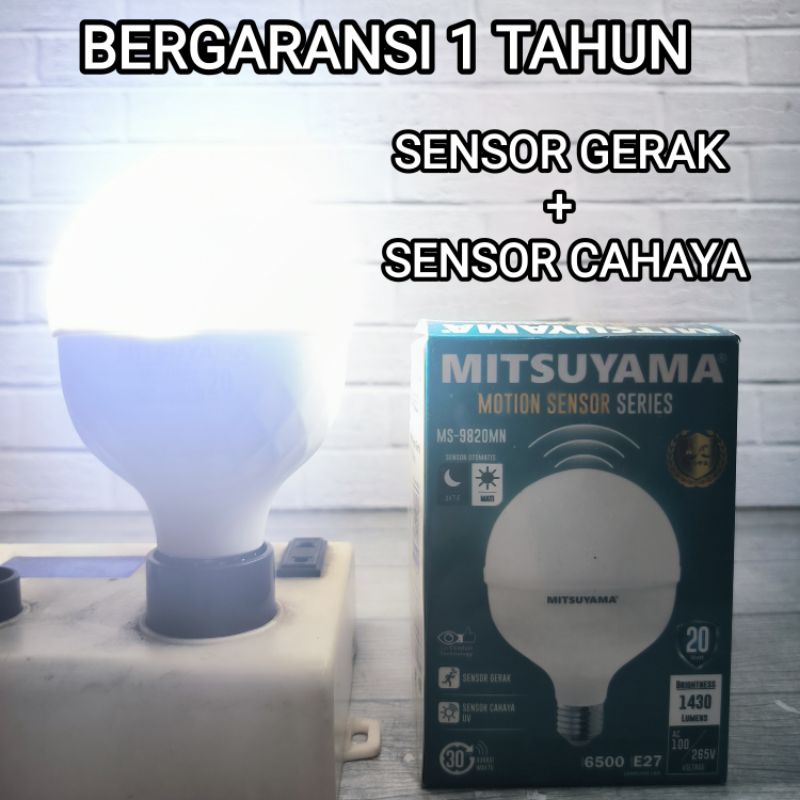 Jual MITSUYAMA LAMPU BOHLAM LED 20W 20 WATT SENSOR CAHAYA + SENSOR GERAK MS-9820MN LIGHT SENSOR ...