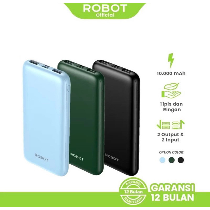 Jual ROBOT POWERBANK RT12 10.000mah real capacity | Shopee Indonesia