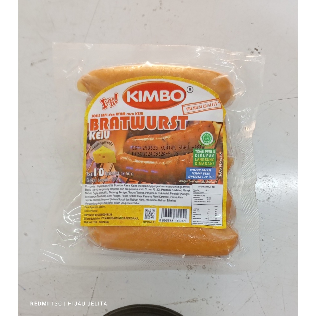 Jual KIMBO MINI BRATWURST KEJU 500G | Shopee Indonesia