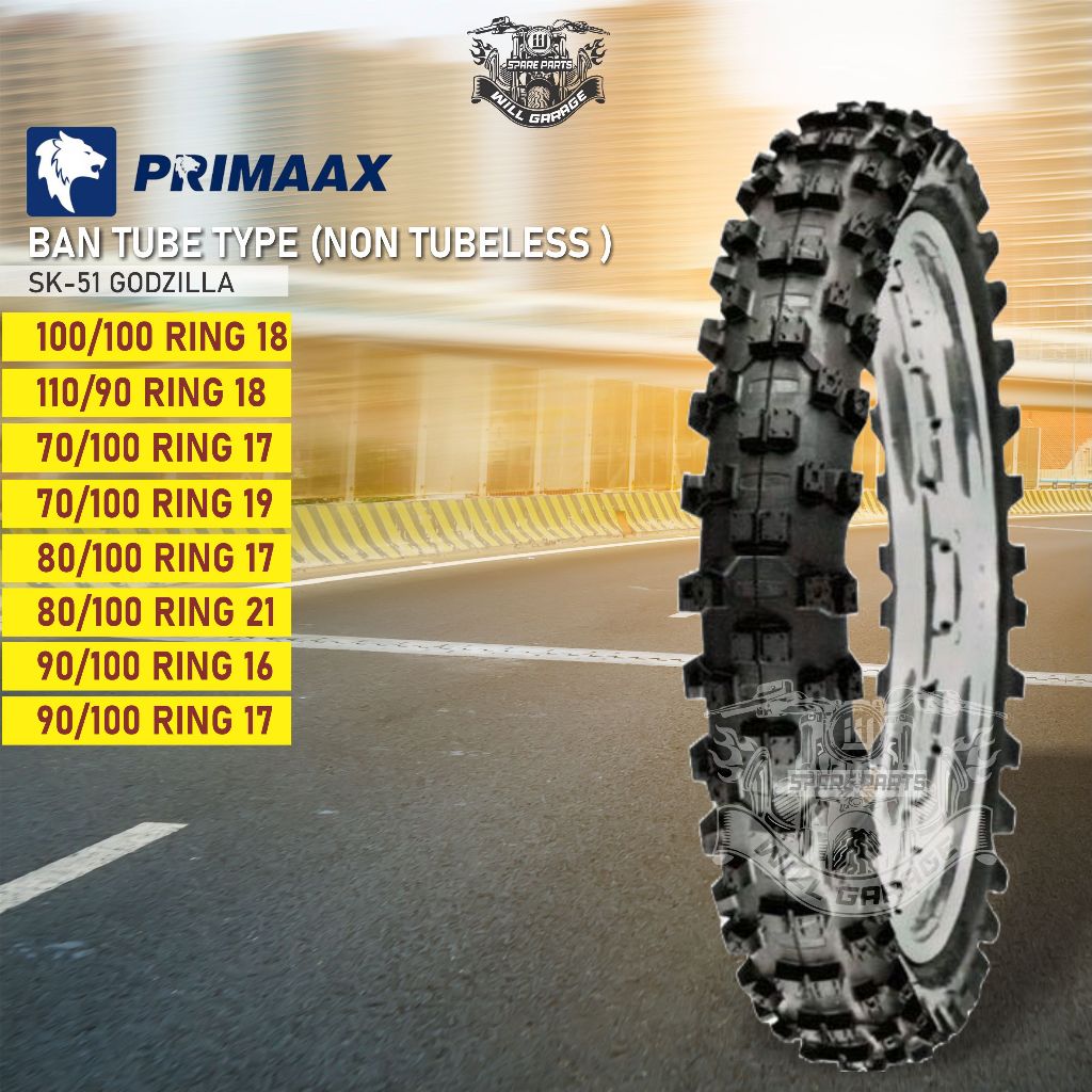 Jual BAN PRIMAAX SK-51 GODZILLA / BAN PRIMAX / NON TUBELESS BAN MOTOR ...