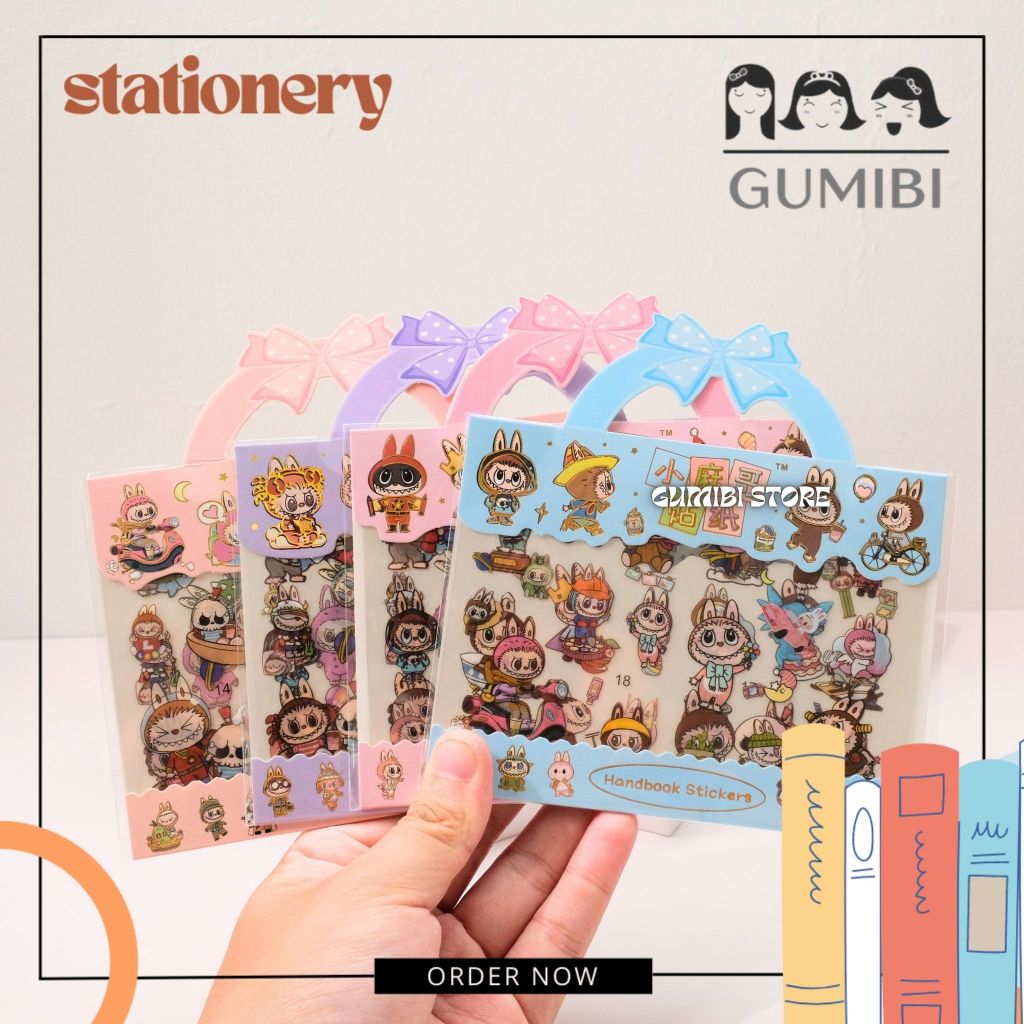 Jual STIKER LABUBU ISI 3 LEMBAR STIKER SZ 137 LABUBU STIKER PERSEGI ...