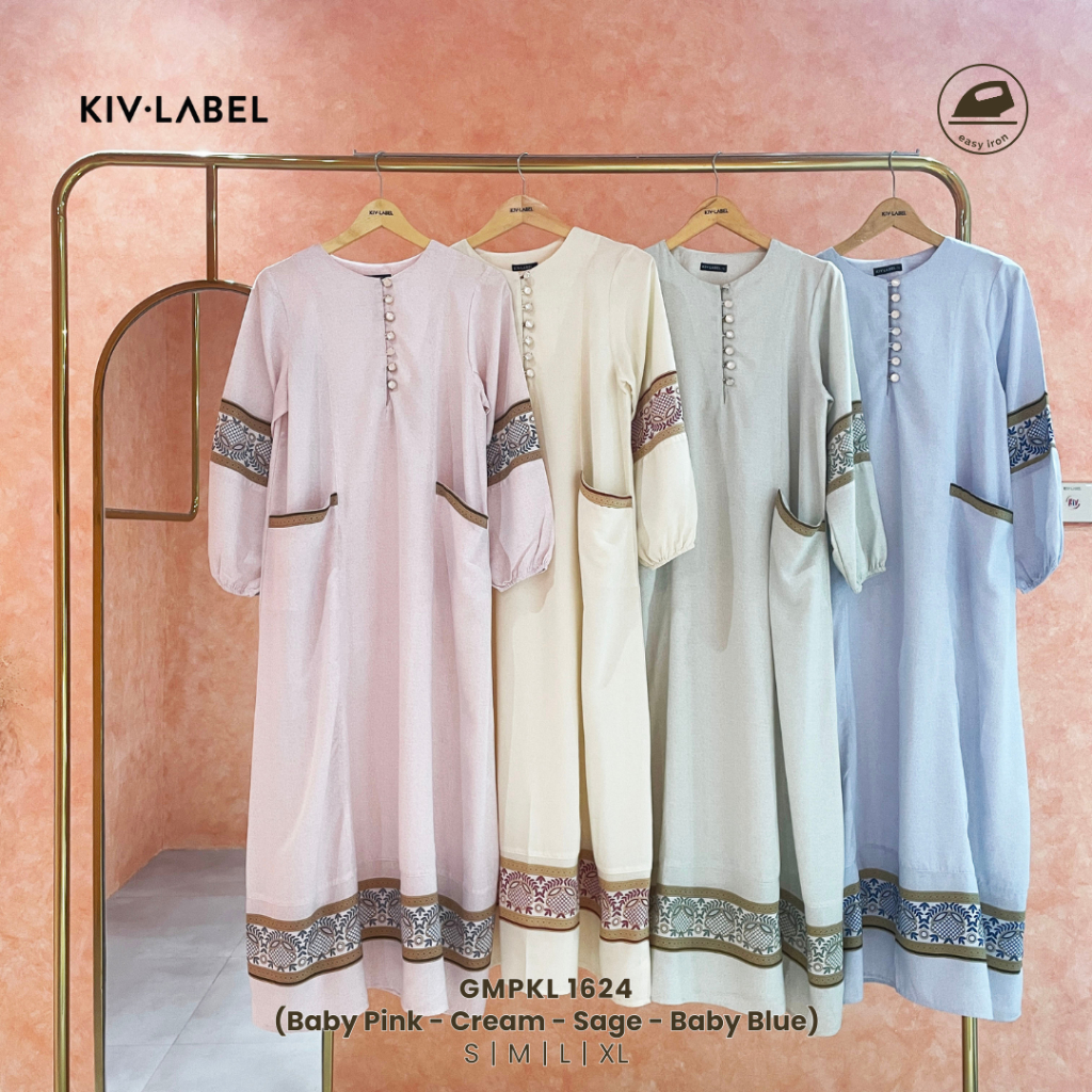 Jual KIV LABEL Gamis Silk Turkiye Etnik Series Busui Friendly GMPKL ...