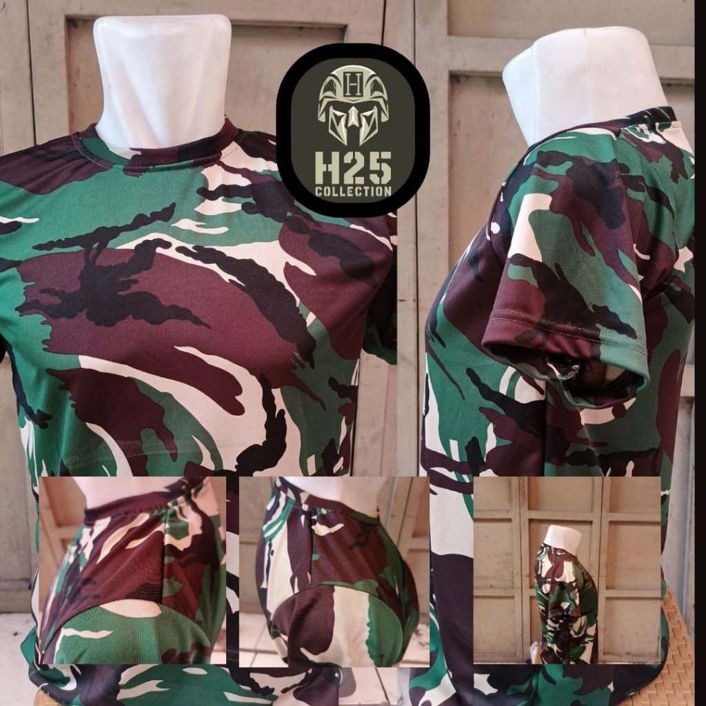 Jual KAOS LORENG PDL TNI MIKRO FULLPRINT PREMIUM/BAHAM NYAMAN DIPAKAI ...