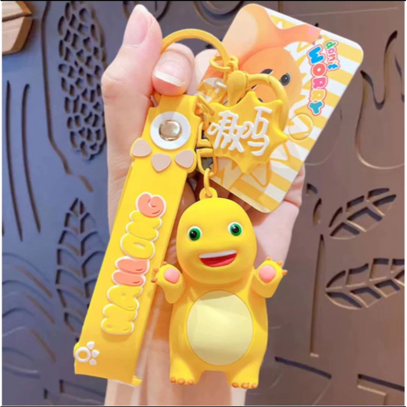 Jual Mainan Anak Dewasa Ganci Gantungan Kunci Nailong Yellow Dino ...