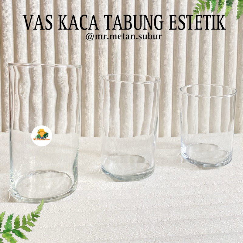 Jual VAS KACA TABUNG PREMIUM TEBAL BENING ( untuk bunga buket bunga ...