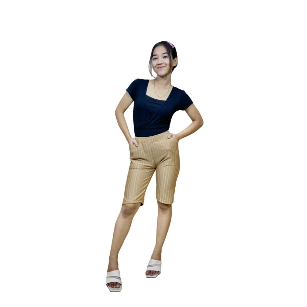 Jual Putri Nasya - Celana Big Size Pendek 3/4 LFPKST Ukuran 8L,6L,5L,4L,2L,XL,S fit to L Warna ...