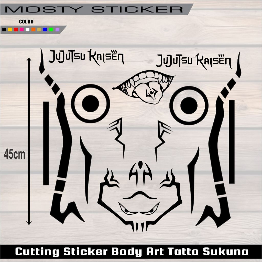 Jual cutting sticker body tatto sukuna | Shopee Indonesia