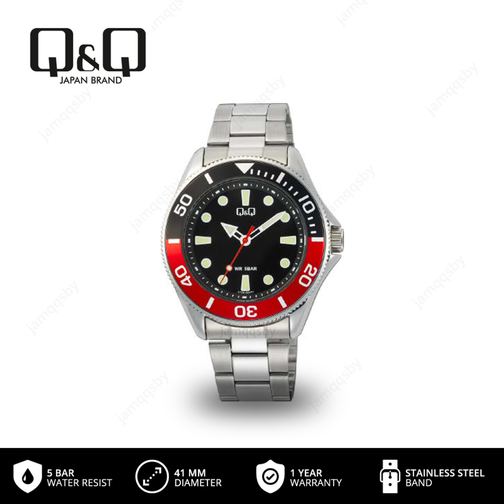 Jual Q&Q QnQ QQ Jam Tangan Arloji Pria Fashion Analog Rantai Stainless ...