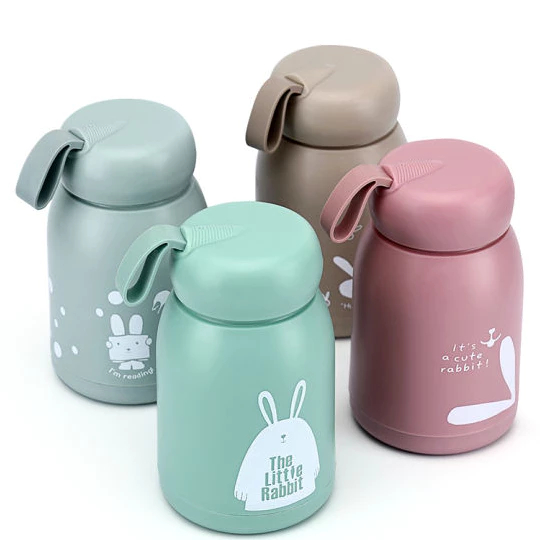 Jual Botol minum Kaca Bening Termos motif rabbit/perfect day gelas kaca ...