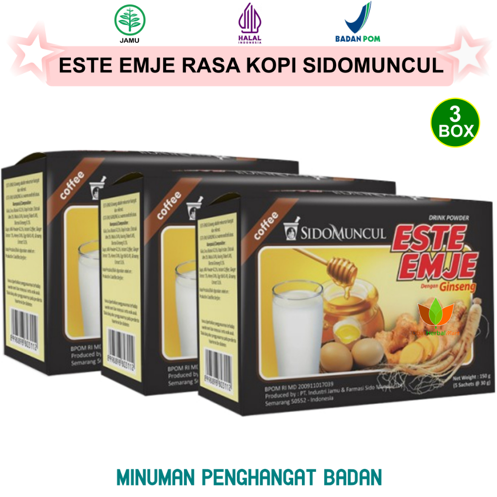 Jual ESTE EMJE RASA KOPI SIDOMUNCUL 3 BOX ISI 15 SACHET MINUMAN ...