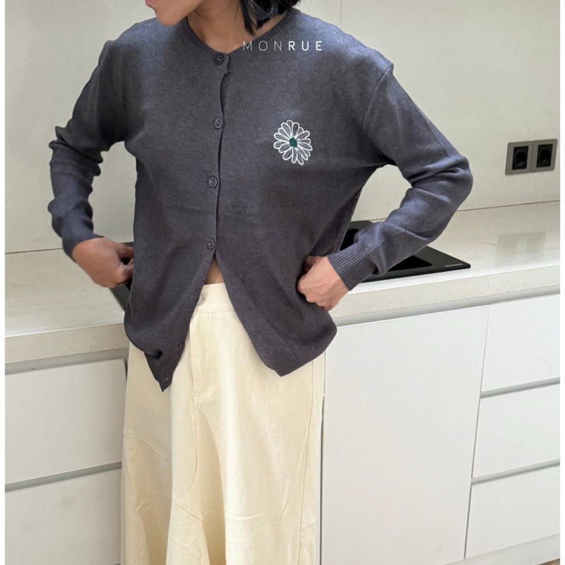 Jual MONRUE — Flower Cardigan (Limited) | Shopee Indonesia