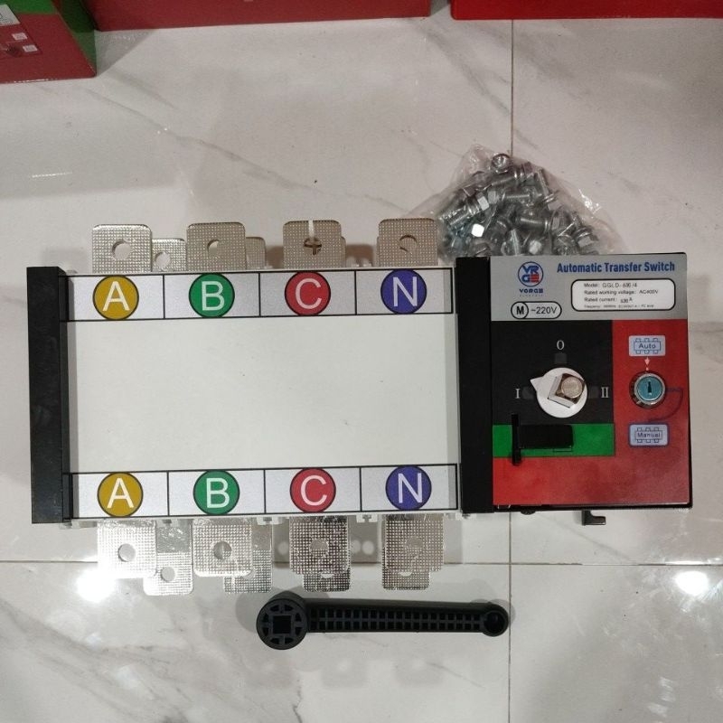 Jual COS Motorized Change Over Switch ATS Automatic Transfer switch VORGE GGLD-630/4 GARANSI 18 ...