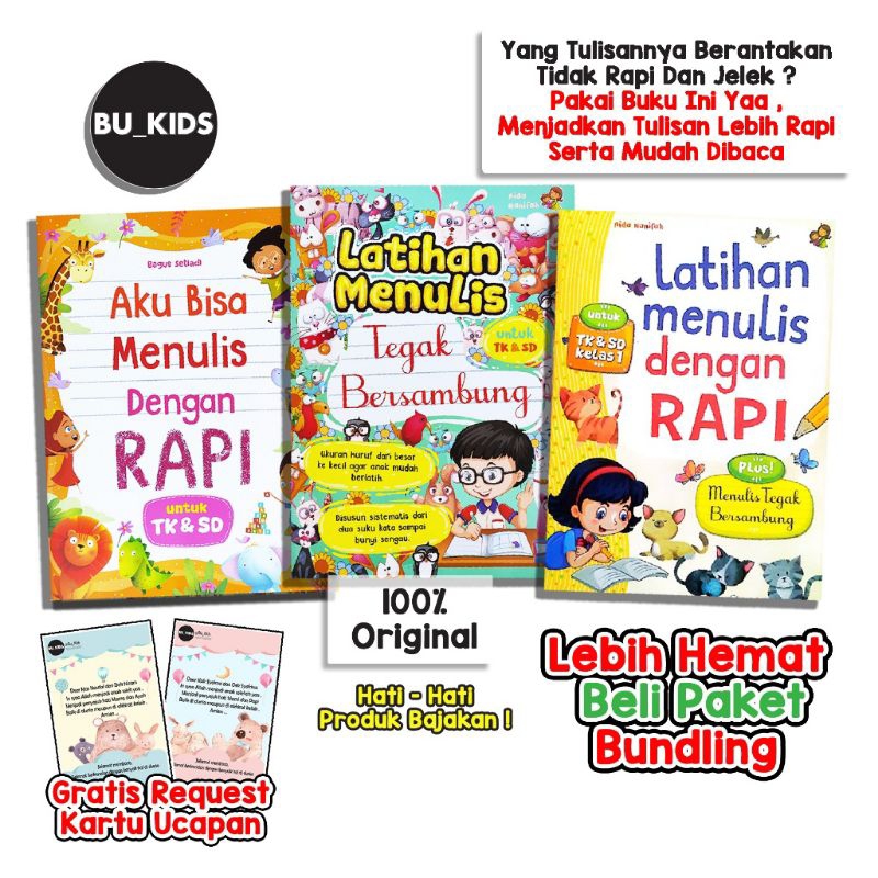 Jual Buku Belajar Menulis Dengan Rapi Latihan Menulis Tegak Bersambung ...