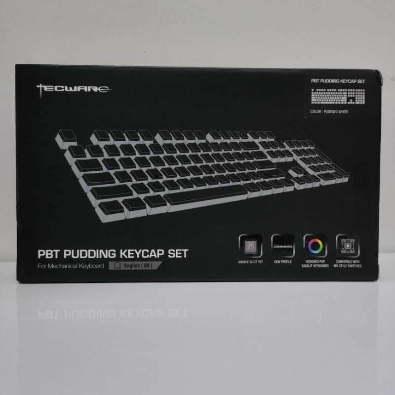 Jual Second - TECWARE Double Shot PBT Backlit Keycaps Pudding White ...