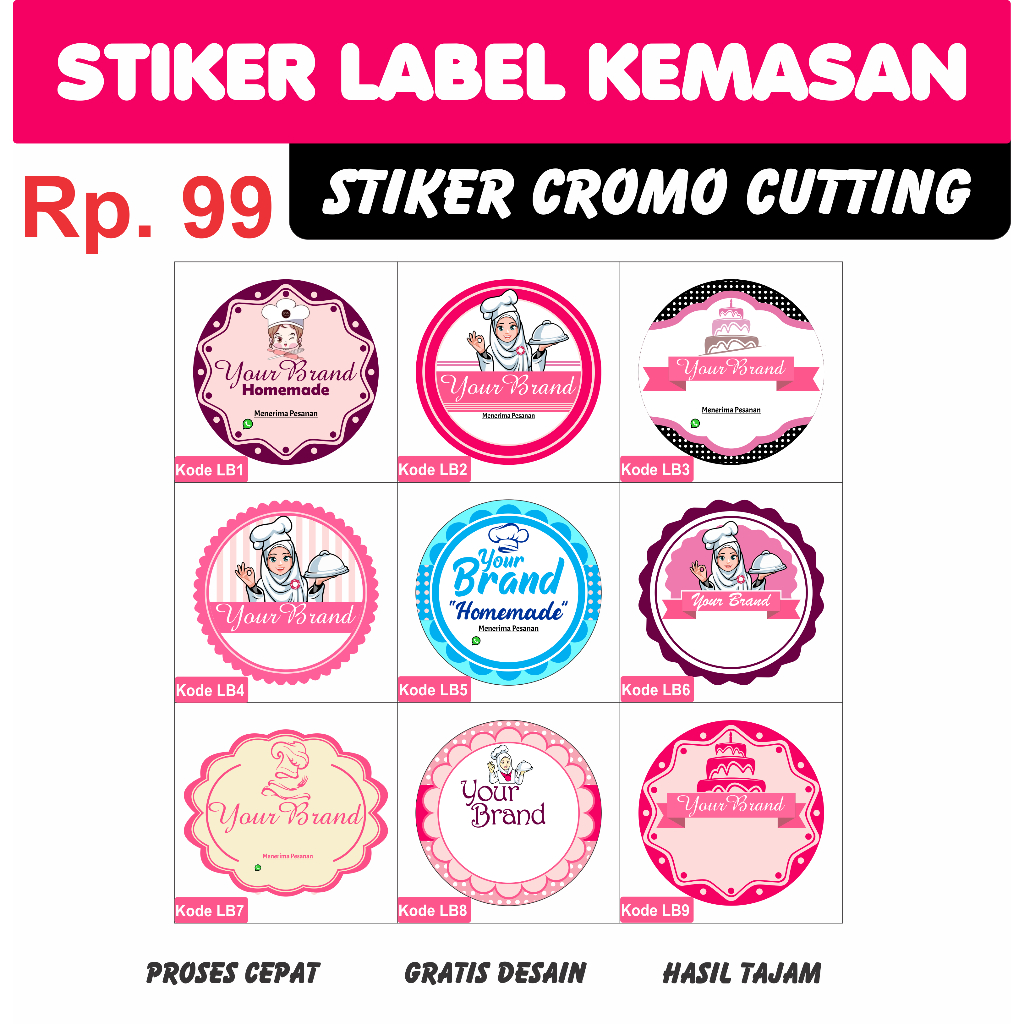 Jual STICKER LABEL KEMASAN / LABEL PRODUK / STIKER LABEL BRAND HARGA ...
