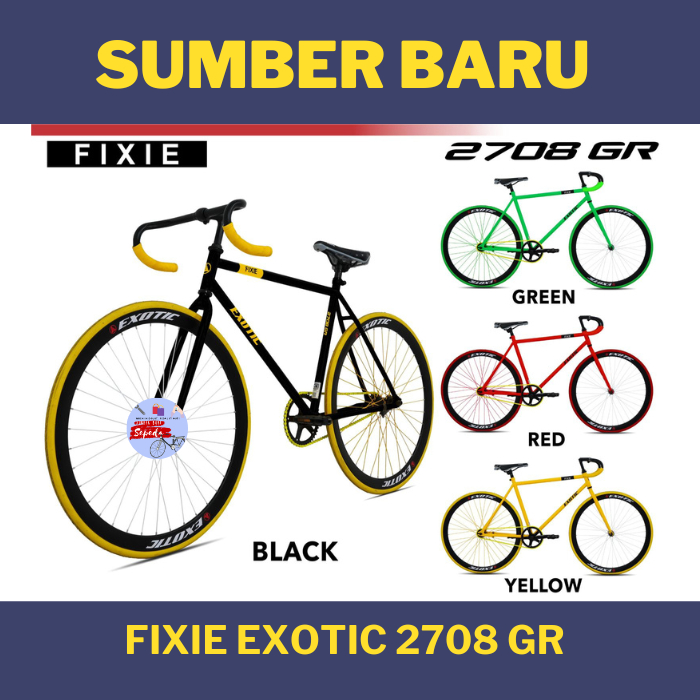 Jual Sepeda Fixie Exotic 2708 GR 700cc Rem Torpedo Fixed Gear | Shopee ...