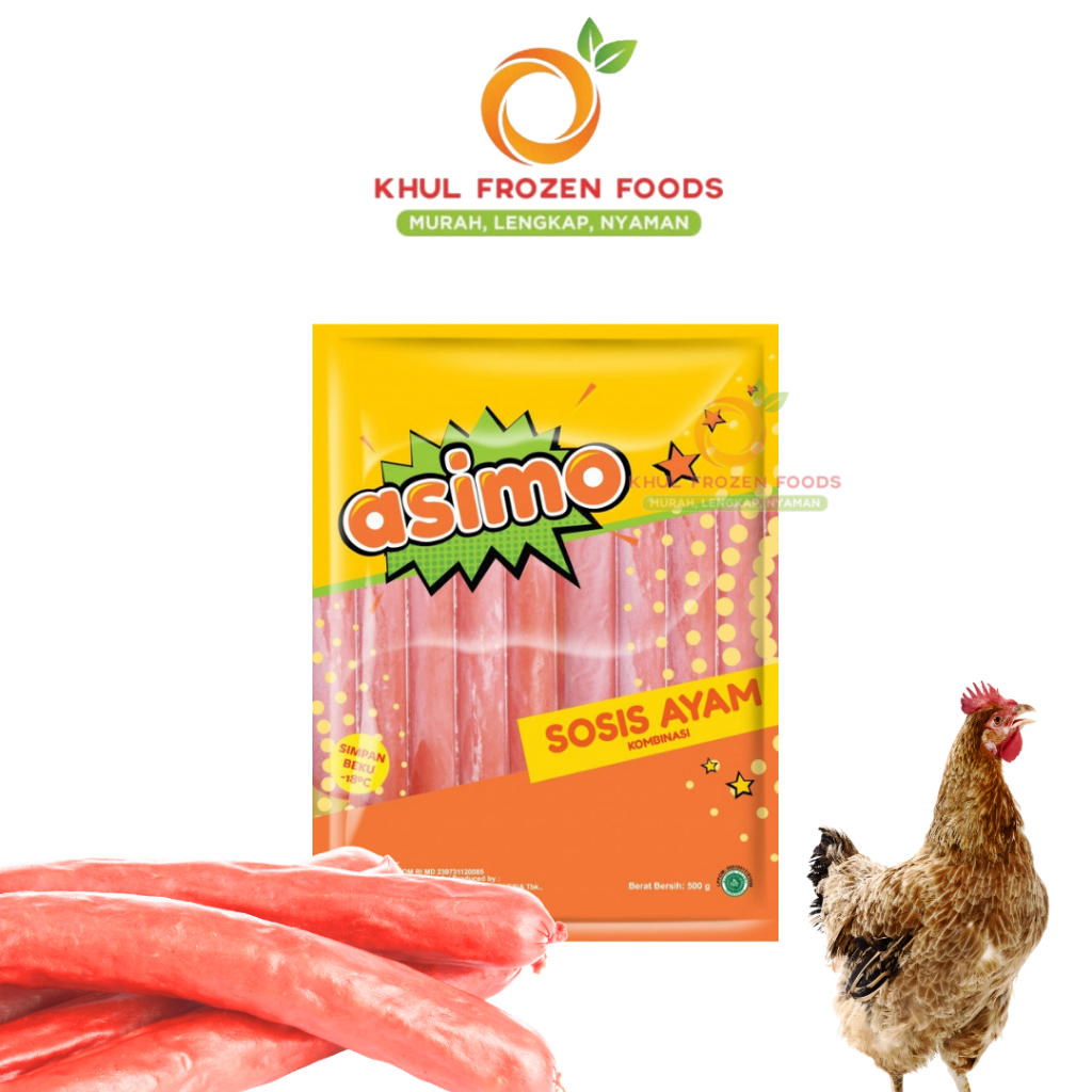 Jual Asimo Sosis Ayam 500gr/ ASIMO/ Sosis ayam/ Sosis goreng/ Sosis ...