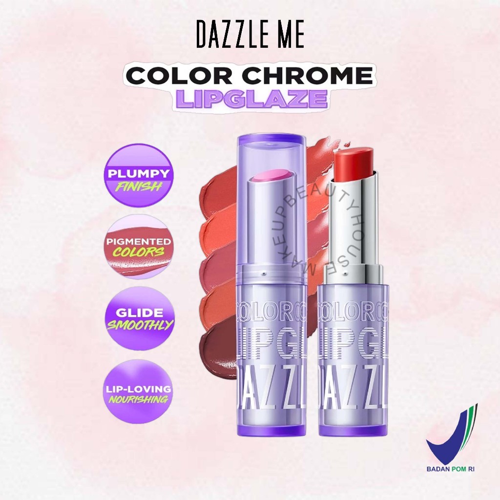 Jual DAZZLE ME Color Chrome Lip glaze Lipstick Balm untuk memberikan ...