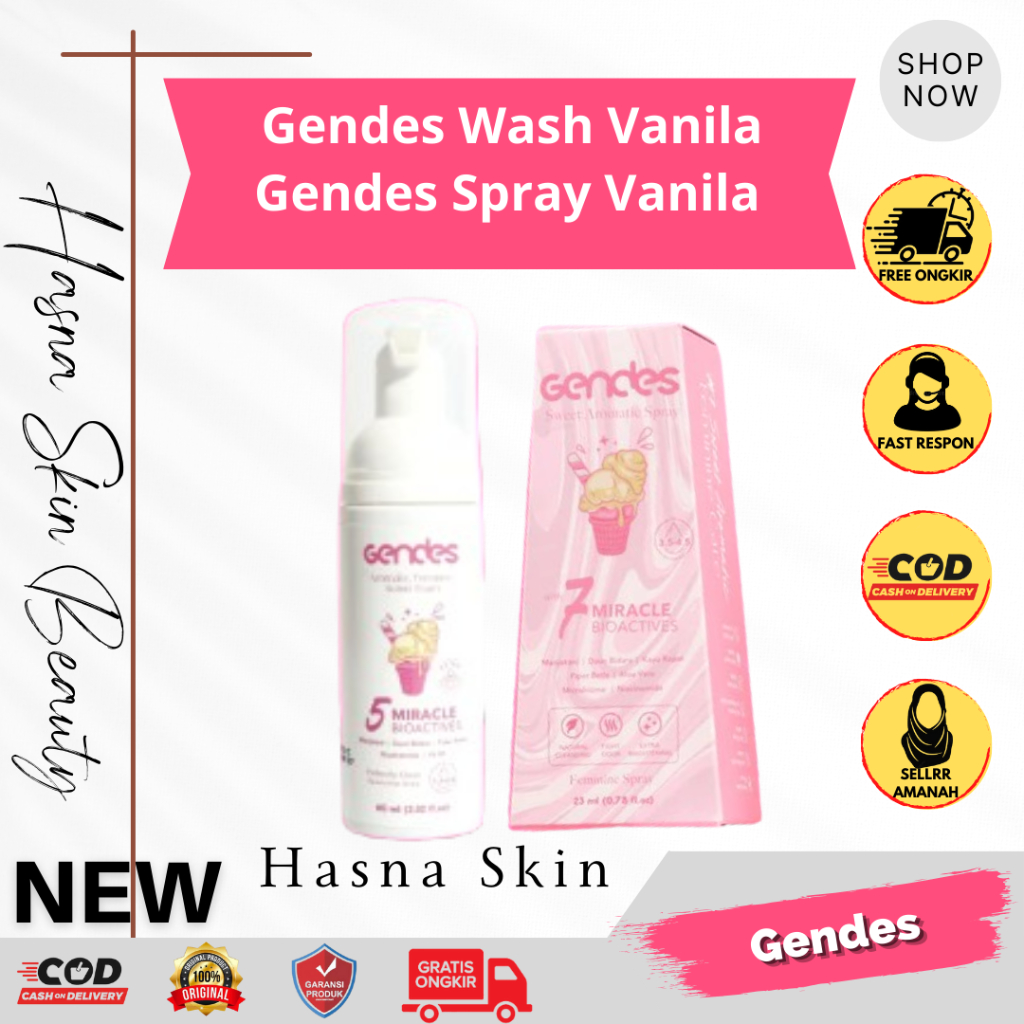 Jual Gendes Feminine Care Spray Vanilla + Wash Sweet Aromatic with ...
