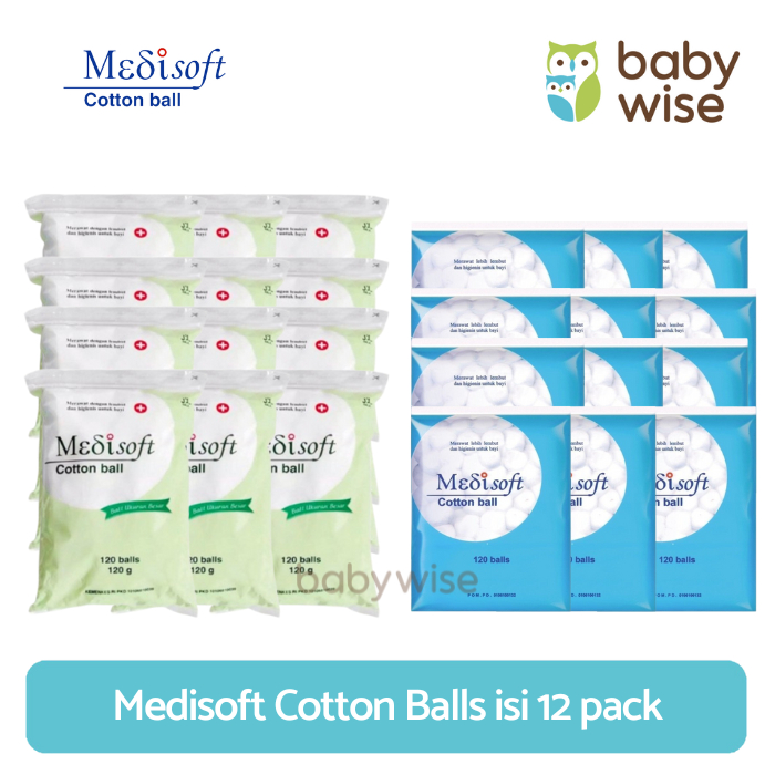 Jual Medisoft Cotton Balls isi 12 pack - Kapas Bulat / Kapas Bayi ...
