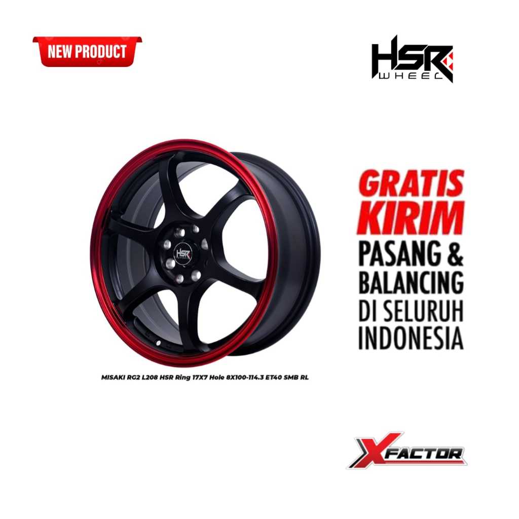 Jual VELG HSR RING 17 HSR MISAKI R17X7 H 4X100 - 4X114,3 ET 40 SMB/RL ...