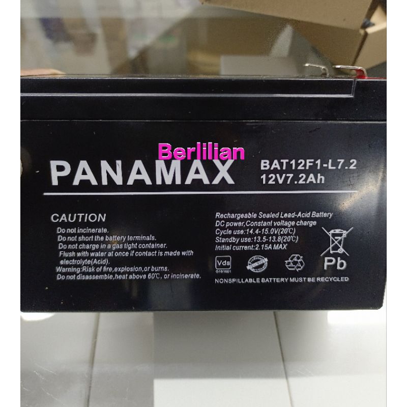 Jual Aki Kering 12V 7,2A Merek PANAMAX / Battery Kering 12V 7,2A ...