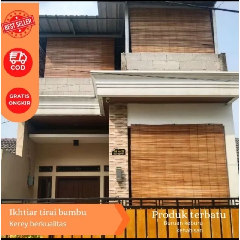 Jual Tiray bambu kerey sawit outdor termurah UK 2x2 + tali kerekan ...