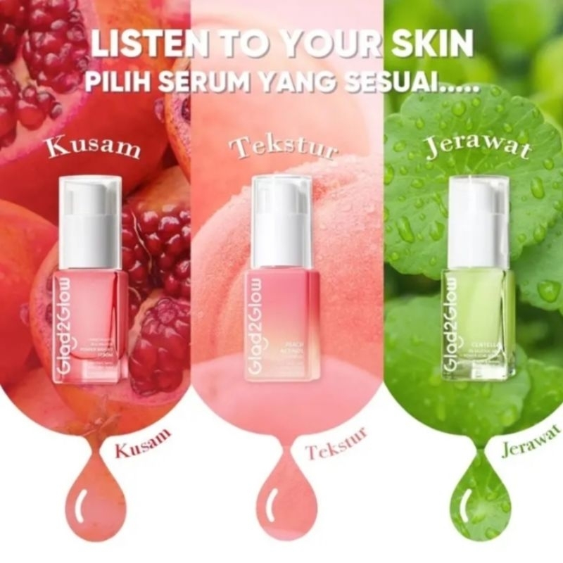 Jual Glad2Glow G2G Serum wajah All series 17ml | | Yuja377 | Jeju ...
