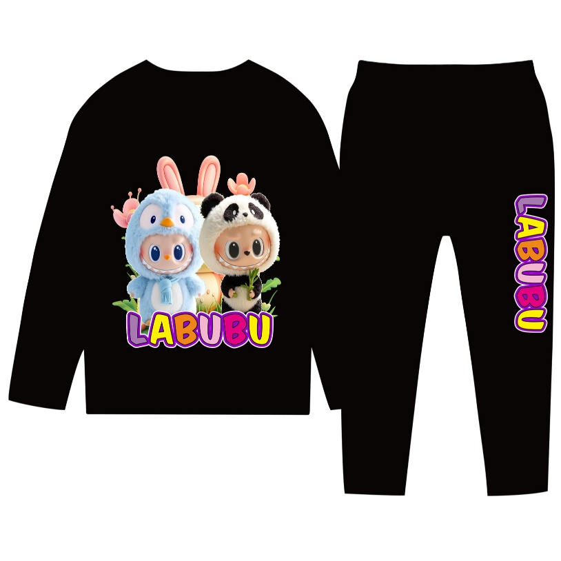 Jual Piyama Labubu Baju Tidur Setelan Panjang Anak Laki-laki Kaos Dan ...