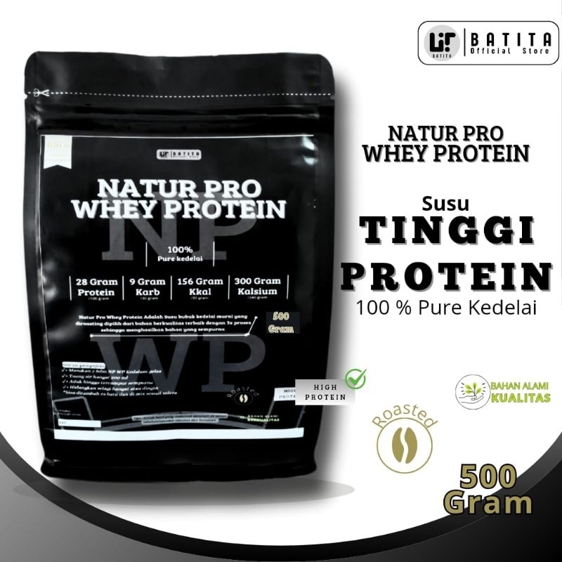 Jual NATUR PRO whey protein - Bubuk kedelai murni 500g | Shopee Indonesia
