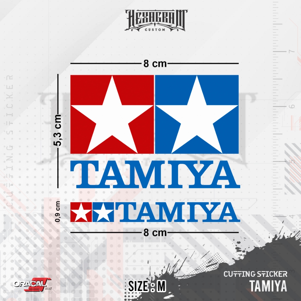 Jual Cutting Sticker TAMIYA Kombinasi 3 warna | Stiker Cutting Logo ...