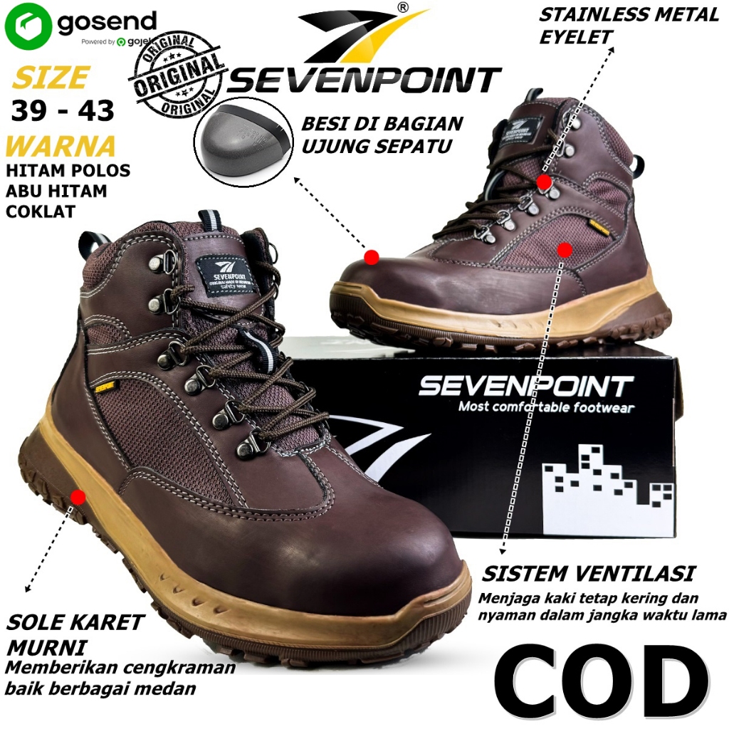 Jual Sepatu Safety Pria Tracking Ujung Besi Original Proyek Original ...