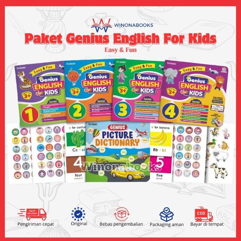 Jual Easy & Fun - Genius English For Kids genkids : buku belajar bahasa ...