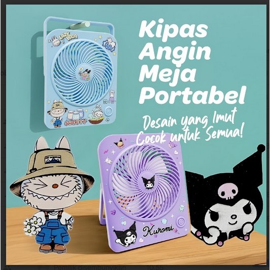 Jual Kipas Mini Stand Kotak Karakter Labubu / Kipas Mini Karkater ...