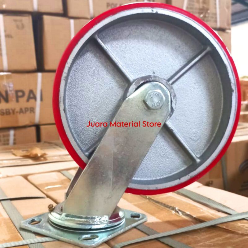 Jual Roda Trolly PU Heavy Duty 8 inch 200 mm - Hidup | Shopee Indonesia