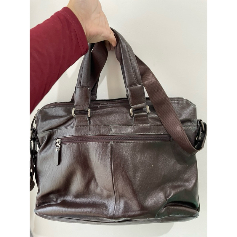 Jual tote bag pria preloved|tas kulit pria| tas kerja pria | Shopee ...