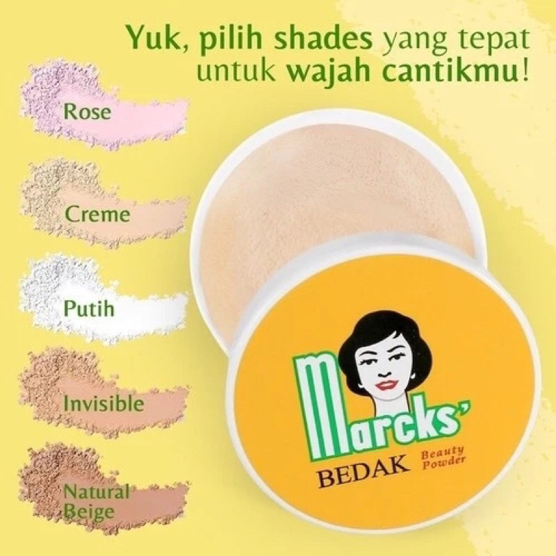Jual (Ready Stock) Marcks Bedak Tabur Classic Invisible - Putih - Rose ...