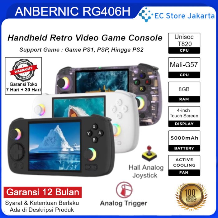 Jual ANBERNIC RG406H Portable Handheld Video Game Console Android OS ...