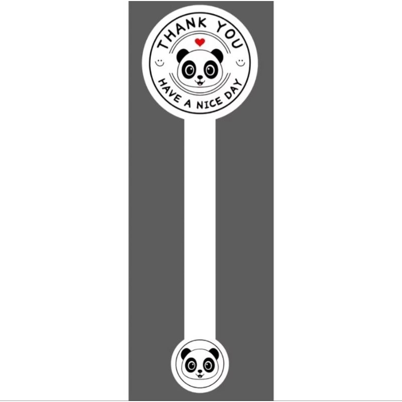 Jual Sticker Panjang Segel Makanan Cake Stiker Thank You 100Pcs ...