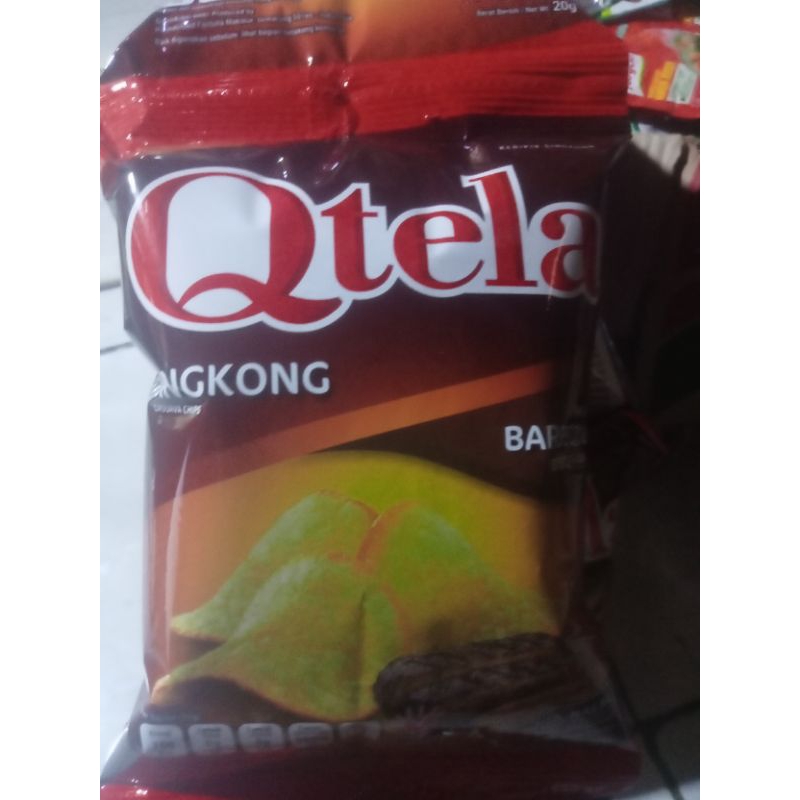 Jual Qtela berbeque singkong casava chips 20gr x10 BBQ flouvor | Shopee ...