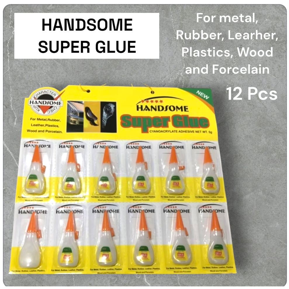 Jual Lem Handsome Lem Super Glue Botol Renceng Isi 12 Pcs | Shopee ...