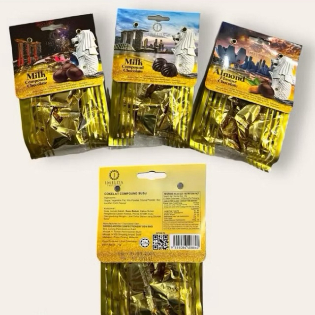 Jual Imelda Gold Coklat Cokelat Malaysia Almond Milk Durian Chocolate ...