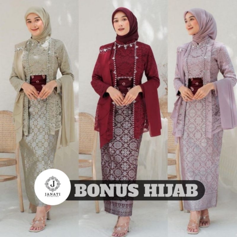 Jual Kebaya Kutu Baru Wisuda Modern Set Kebaya Tunik Lamaran Tunangan Batik Baju Couple ...