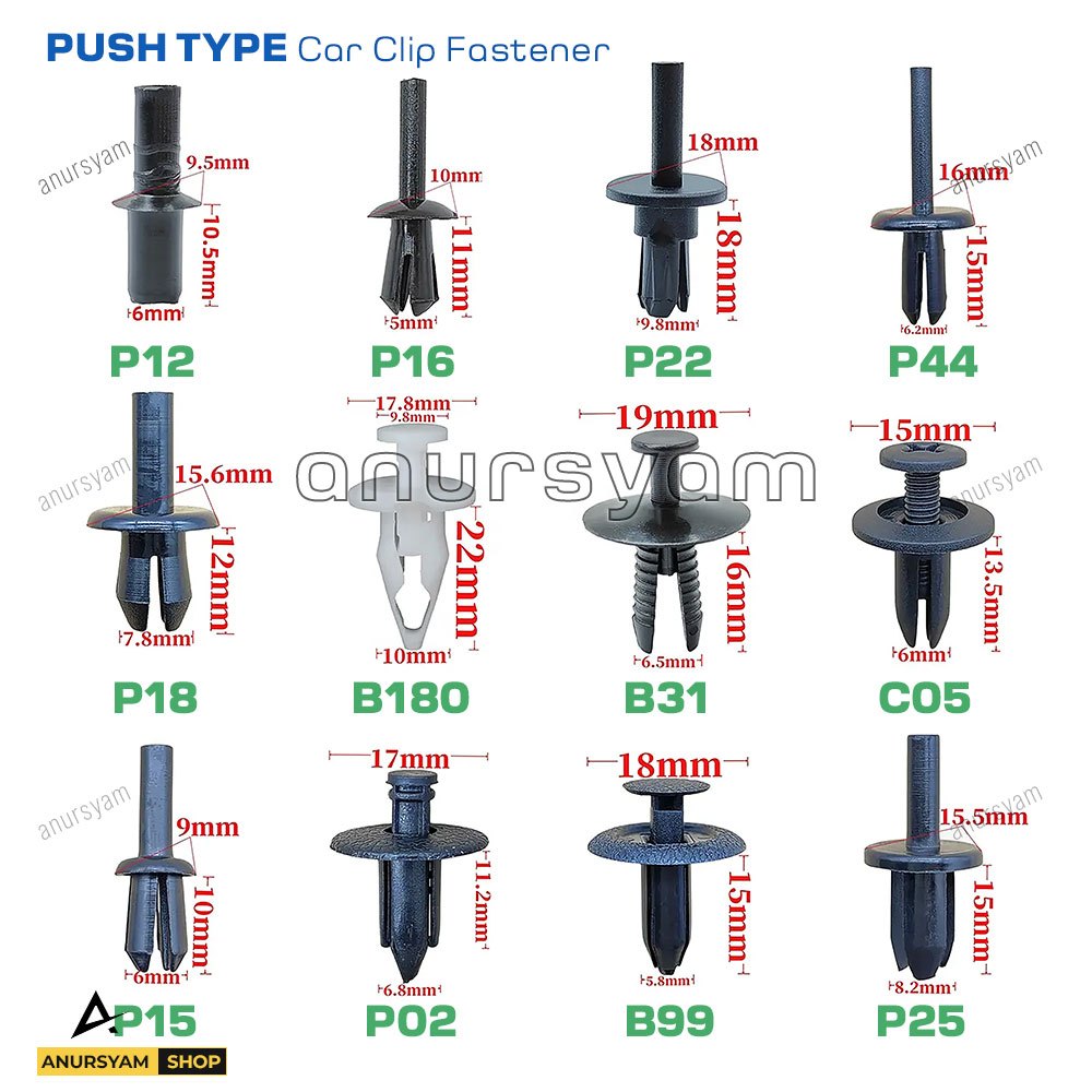 Jual Klip Kancing Pengikat Paku Keling Mobil Universal - Baut Rivet ...