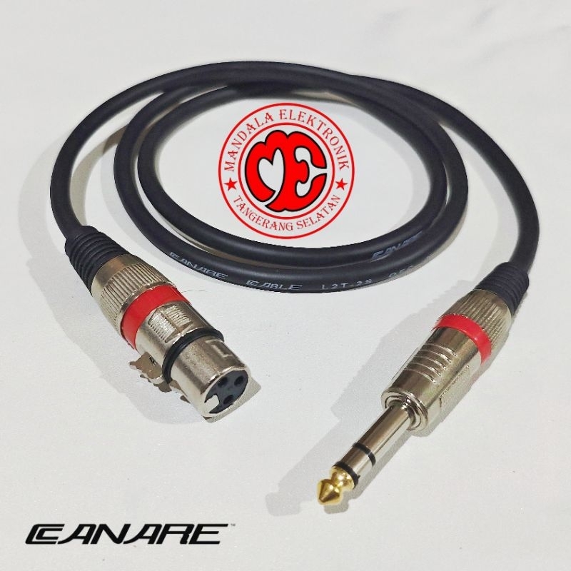 Jual kabel konektor xlr female to jack akai stereo trs 6.5mm 2 meter | Shopee Indonesia