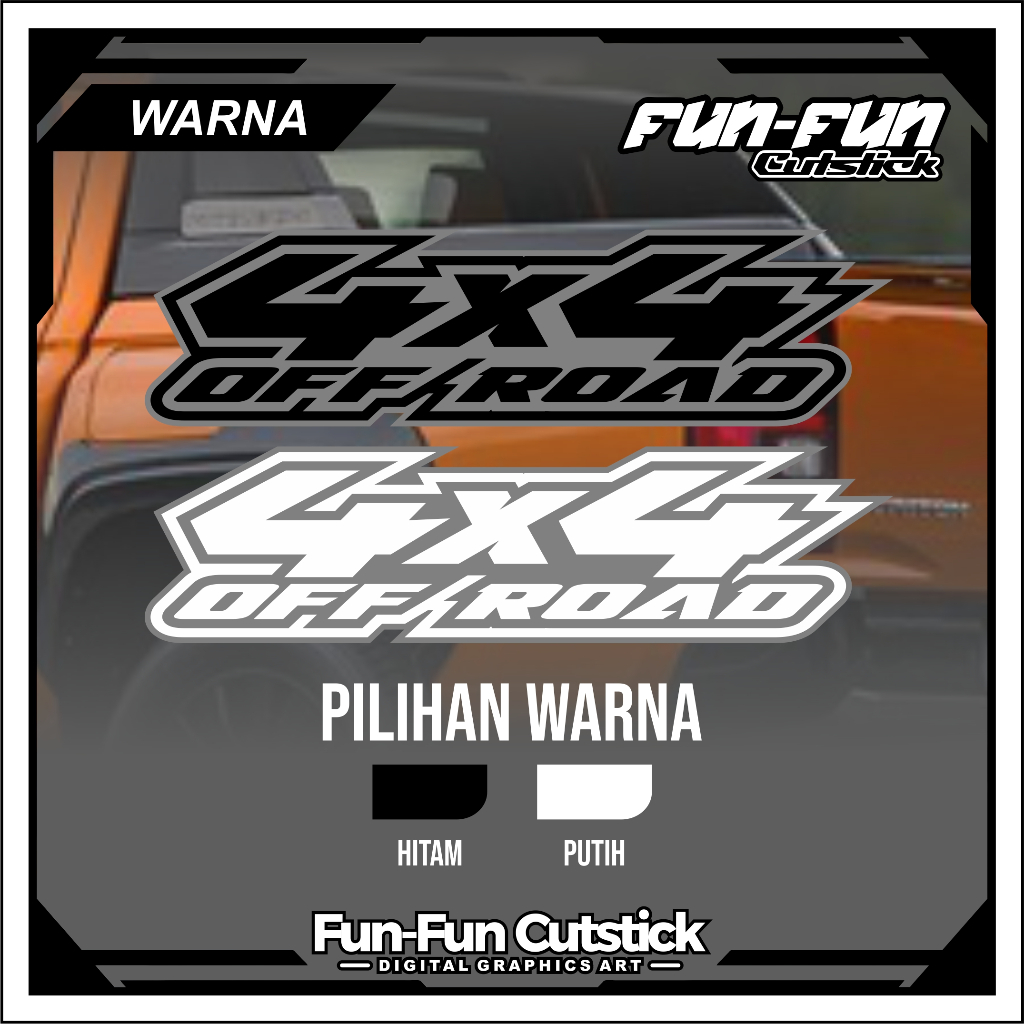 Jual Stiker 4x4 Off Road Cuting Stiker Mobil 4x4 Off Road | Shopee ...