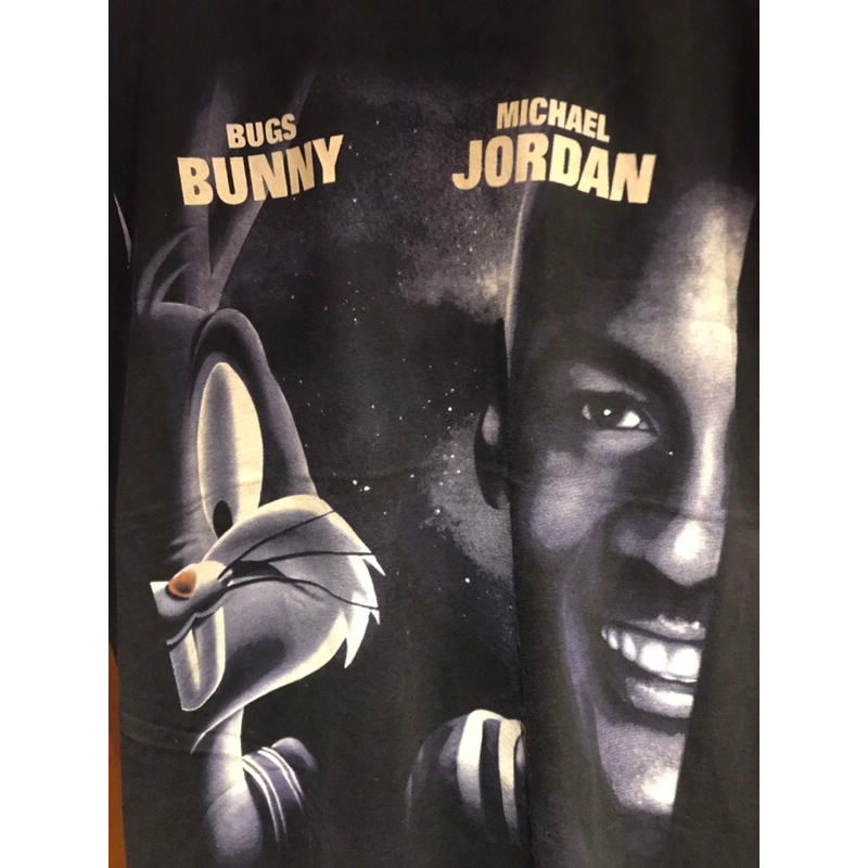 Jual T-Shirt / Tees Bootleg Space Jam x Michael Jordan Black Faded ...