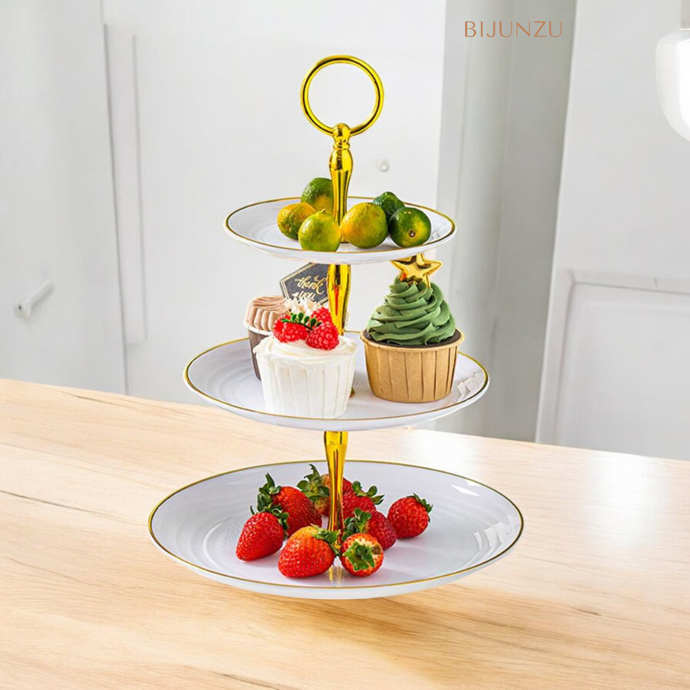 Jual Rak Kue Susun 3 Tingkat Estetik Detachable Plate Cup Cake Stand ...